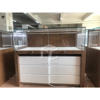 China 1200*550mm Mobile Display Showcase MDF Veneer 950mm High for sale