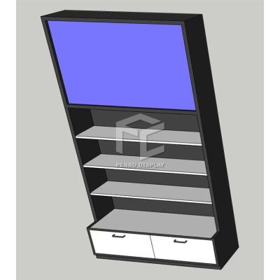 China 650*650mm Phone Display Cabinet Store 1100mm High Free Design for sale