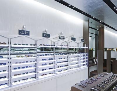 China 3mm MDF Optical Shop Display Cabinets Monomer Design for sale