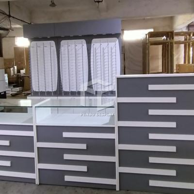 China 15mm Thick MDF Eyewear Optical Display Cabinet EPE Cotton Packaging for sale