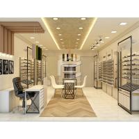 China Hierarchy Optical Shop Display Cabinets Racks Display 10mm Thick Tempered Glass Loaded for sale