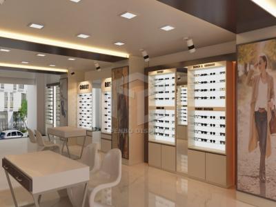 China 5mm Melamine Board Eye Glass Display Cabinet ODM Medium Density Fibreboard for sale