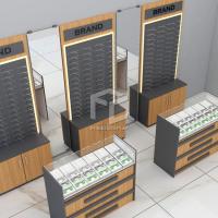 China Melamine Board Optical Shop Display Cabinets Eyeglasses Display Case for sale