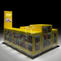 China Wooden Plywood T Shirt Kiosk 3D Printing Clothing Mall Kiosk for sale