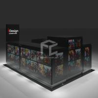 China Wooden Plywood T Shirt Kiosk 3D Printing Clothing Mall Kiosk for sale