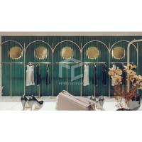 China Lady Clothing Electroplate Boutique Display Racks Stands Customized for sale