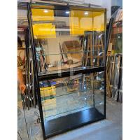 China EPE Cotton Shop Furniture Glass Display Showcase Cabinet 2m High for sale