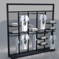China Clothing Displays Racks Cloth Hanger Stand For Showroom Melamine Board ODM for sale