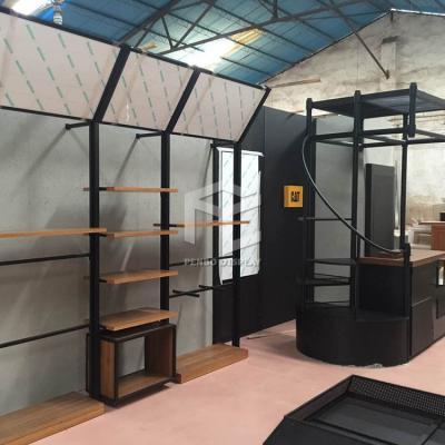 China Acrylic Clothing Display Rack Garment Store Interior Display Furniture for sale