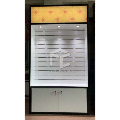 China OEM Mobile Phone Display Showcase MDF 16mm Thick Phone Store Decoration for sale