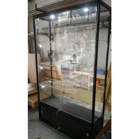 China Aluminum Glass Display Showcase Brushed Store Display Cabinet for sale