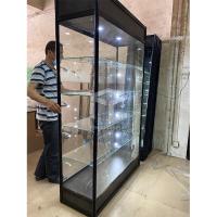 China T4 LED Lockable Glass Showcase Cabinet 1200*400mm Aluminum Frame for sale