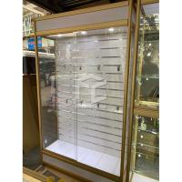 China T4 LED Lockable Glass Showcase Cabinet 1200*400mm Aluminum Frame for sale