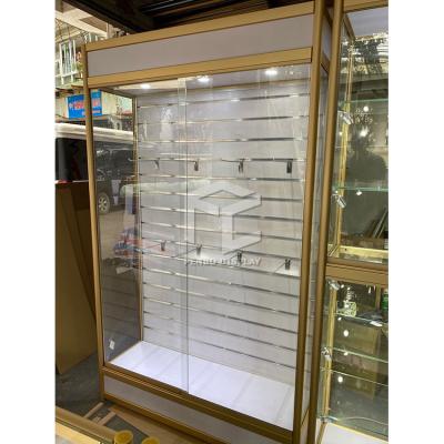 China T4 LED Lockable Glass Showcase Cabinet 1200*400mm Aluminum Frame for sale