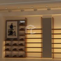 China MDF Shoe Rack Display Showroom Interior Design Customized Color for sale