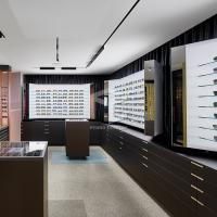 China Metal Halide Optical Shop Display Cabinets Furniture 8mm MDF for sale