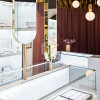 China T4 Led Light Dedicated Jewellery Store Showcase TUV Diamond Jewelers Display for sale