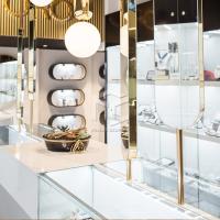 China T4 Led Light Dedicated Jewellery Store Showcase TUV Diamond Jewelers Display for sale