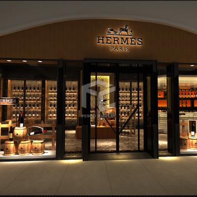 China T5 LED Wine Store Display 3mm Thick MDF Acceptable Wood Veneer for sale