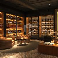 China ODM Free Standing Wooden Wine Rack 20mm Thick MDF Optional Wine Store Display for sale