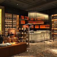 China T5 LED Wine Store Display 3mm Thick MDF Acceptable Wood Veneer for sale
