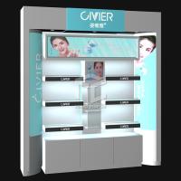 China Monomer Design Cosmetic Shop Display 20mm MDF Stand Skin Care Stand for sale