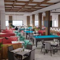China Monomer Design Cafe Interior Design With 12mm Thick MDF for sale