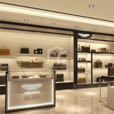 China T4 LED Bag Store Display Rack For Decoration Melamine Board for sale