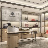China T4 LED Fashion Design Bag Display Shelf For Shop With 20mm Thick MDF for sale