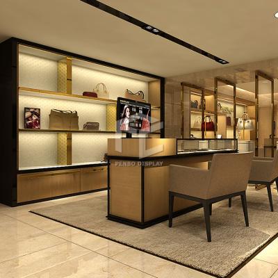 China T4 LED Boutique Bag Store Display Showcase 8mm Tempered Glass for sale