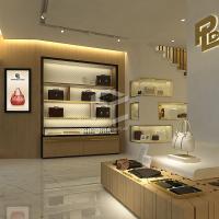 China Golden Handbag Display Shelf Bag Shop Furniture Decoration Design for sale