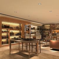 China Monomer Design Bag Display Shelf For Store 16mm Thick MDF for sale
