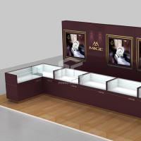 China 10mm Thick MDF Glass Watch Display Counter 120*62cm Glossy Plated for sale