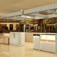 China 10mm Tempered Glass Watch Display Showcase 950*650mm Wooden Bracelet Display for sale