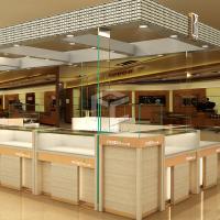 China 10mm Tempered Glass Watch Display Showcase 950*650mm Wooden Bracelet Display for sale
