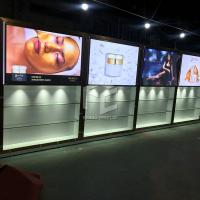 China 10mm Tempered Glass Skincare Display Shelves For Cosmetic Shop ODM for sale