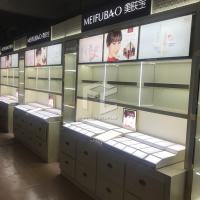 China T4 LED Lighting Cosmetic Store Display Cabinet 5mm Thick MDF for sale