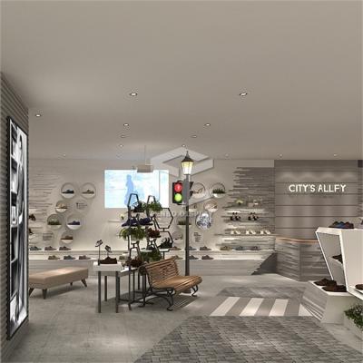 China EPE Cotton Packaging Mountable Shoe Rack Monomer Design Slatwall Shoe Shelf for sale