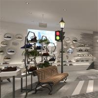China EPE Cotton Packaging Mountable Shoe Rack Monomer Design Slatwall Shoe Shelf for sale