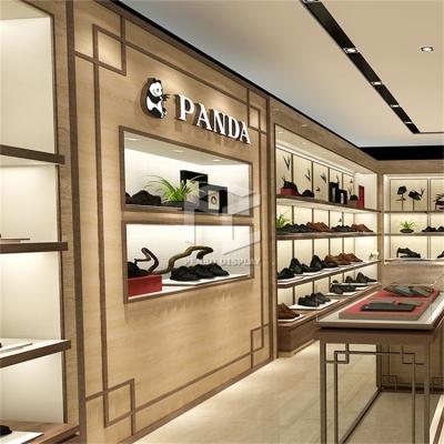 China T4 LED Retail Shoes Store Display Stands 3mm Thick MDF Made for sale