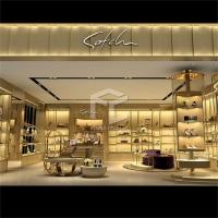 China T5 LED Shoe Display Racks 5mm Thick MDF Shoes Showroom Display for sale