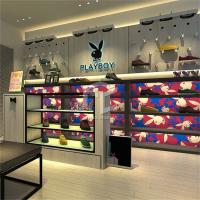 China ODM 3D Print Shoes Store Display Design 16mm MDF Shoes Display Rack for sale