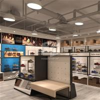 China Electroplate Shoe Display Racks EPE Foam Packaging Footwear Store Stand for sale