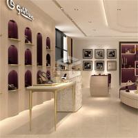 China EPE Cotton Shoe Display Racks For Store ODM Wood Texture Plywood for sale