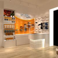 China EPE Cotton Shoe Display Racks For Store ODM Wood Texture Plywood for sale