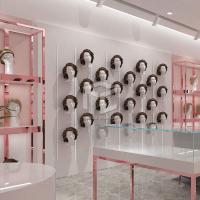 China ODM Interior Designed Modern Wig Display Case 8mm Tempered Glass for sale