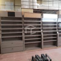 China T5 LED Cigarette Shop Display Cabinet Brushed Metal Monomer Design for sale