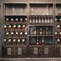 China Luxury Metal Champagne Wine Display Cabinet 2000mm High OEM Acceptable for sale