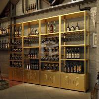 China 1200*450mm Iron Wine Rack For Store EPE Cotton Packaging for sale