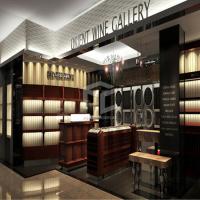 China OEM Wine Shop Furniture 9mm Thick MDF Selectable With LED Strip Lights for sale